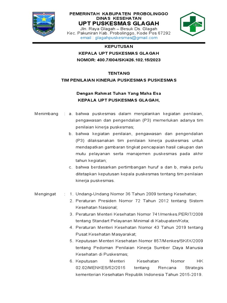 SK Tim PKP | PDF | Bisnis | Pengelolaan Keuangan & Uang