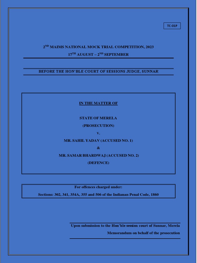 TC01 Prosecution | PDF | Politics | Social Science