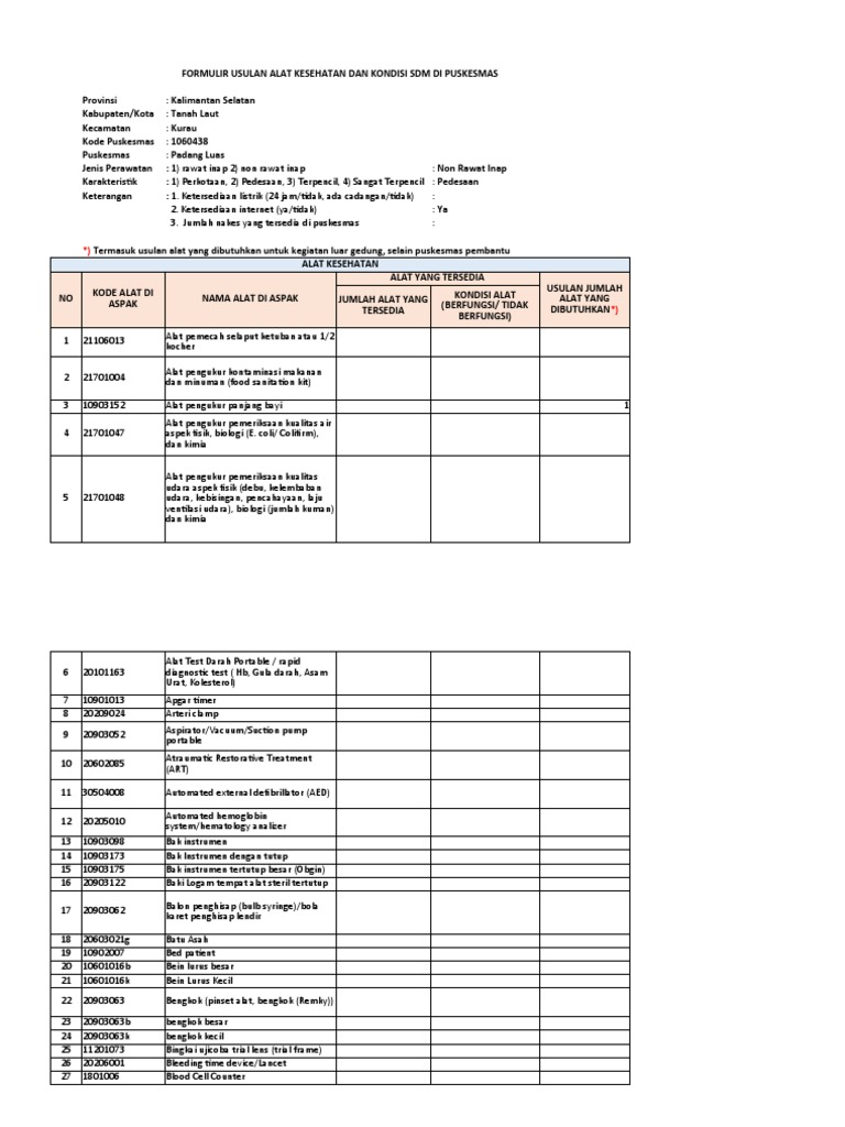 V3 Form Alat MTBS | PDF
