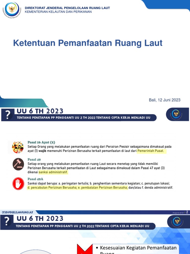 Sosialisasi PKKPRL ASGAL Surabaya 8-6-2023 | PDF