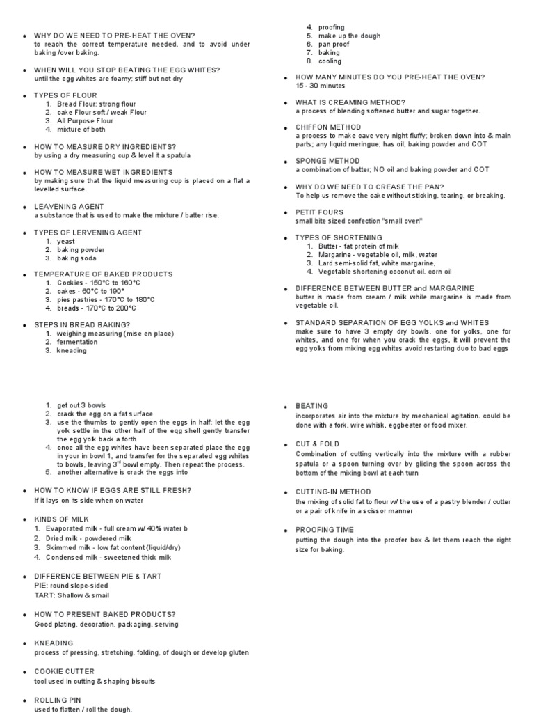 BPP NC2 Reviewer | Download Free PDF | Cakes | Baking