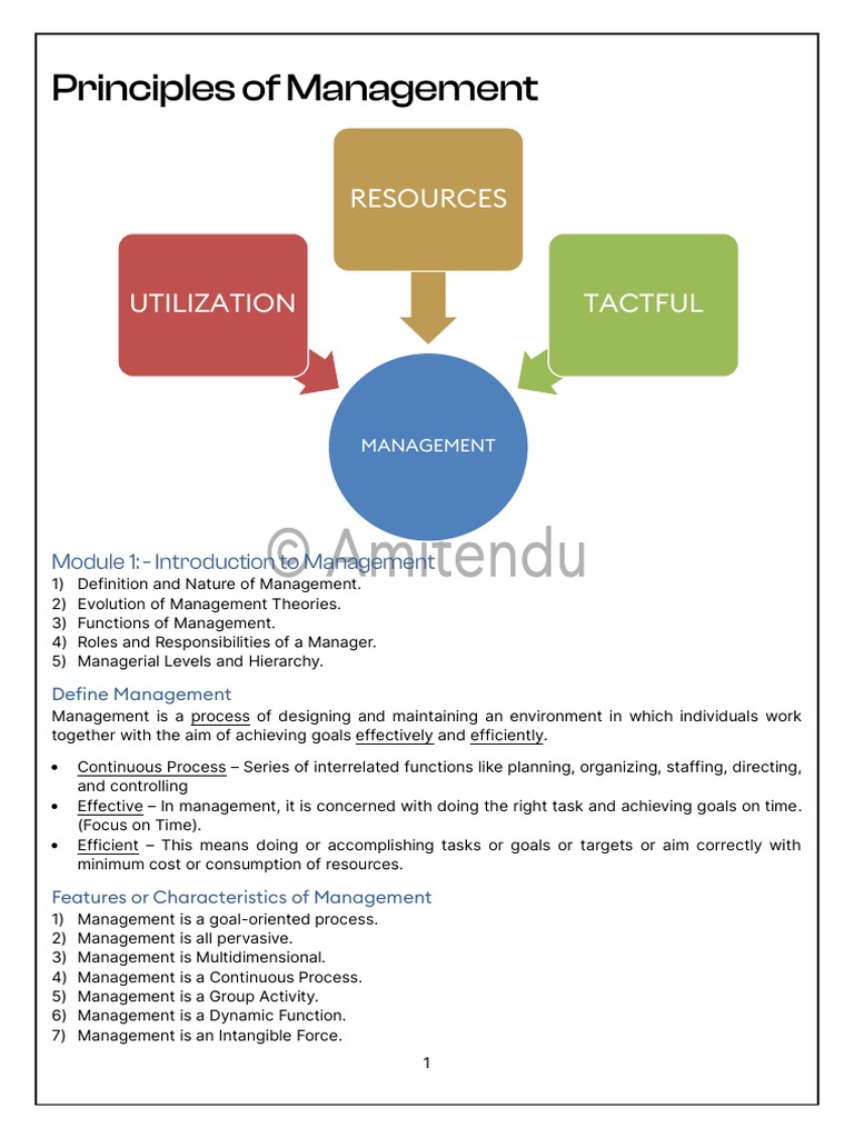 Principles of Management | PDF | Leadership | Human Resources