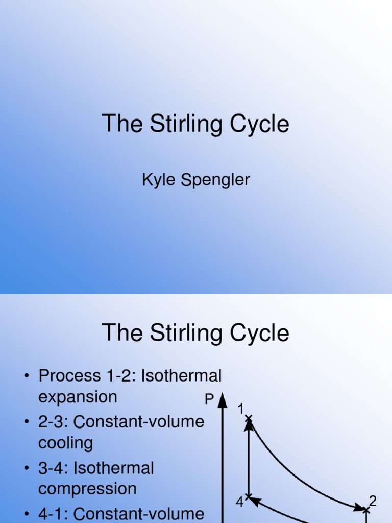 Stirling Cycle | PDF | Internal Combustion Engine | Energy Conversion
