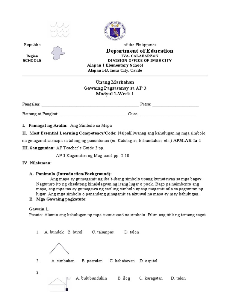 Ap3 Q1 Week 1 Las Melc 1 | PDF