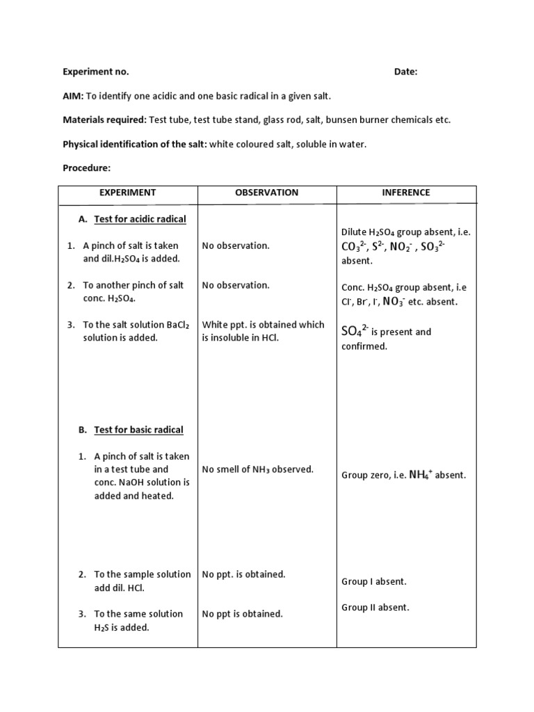 Salt Analysis-5 | PDF | Salt (Chemistry) | Solubility