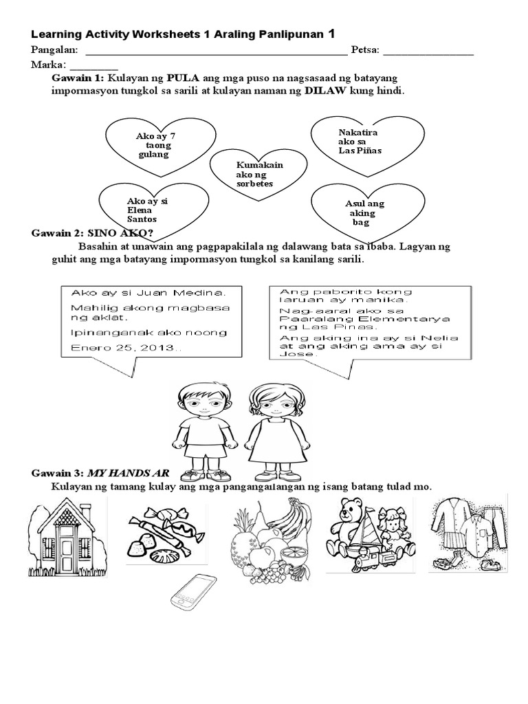 Grade 1 Sept 06 Worksheet | PDF