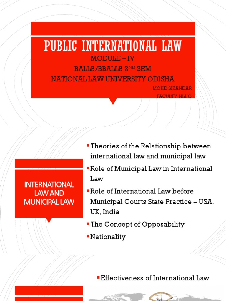 Public International Law - Module IV | PDF