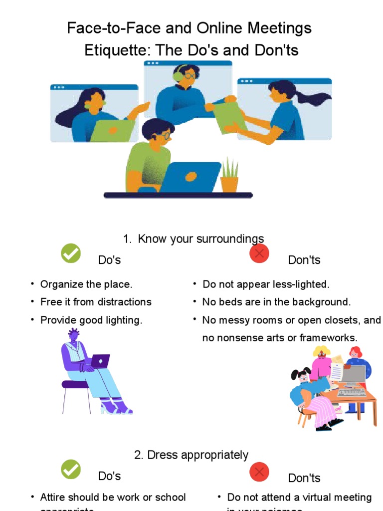 Face-to-Face and Online Meetings Etiquette | PDF
