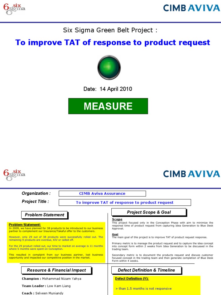 Project Presentation - Measure Phase | PDF