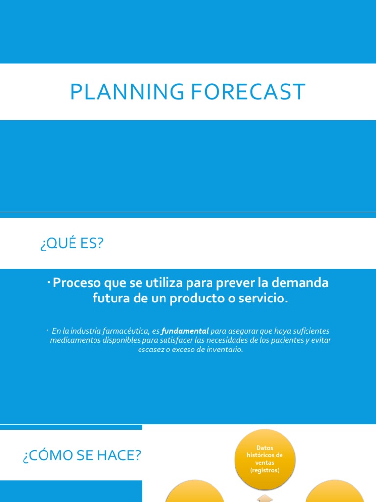 Administración Farmacéutica - Planning Forecast | PDF | Negocios económicos | Procesos de negocio