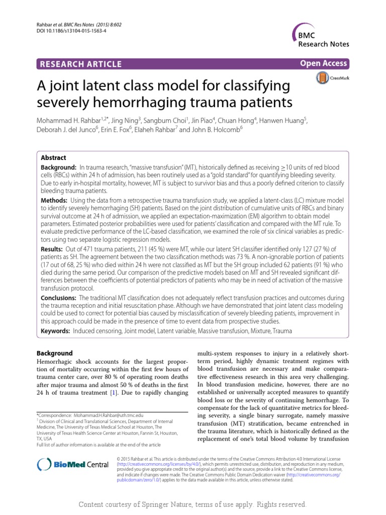 A Joint Latent Class Model For Classifying Severel | PDF | Logistic ... A Joint Latent Class Model For Classifying Severel | PDF | Logistic ...