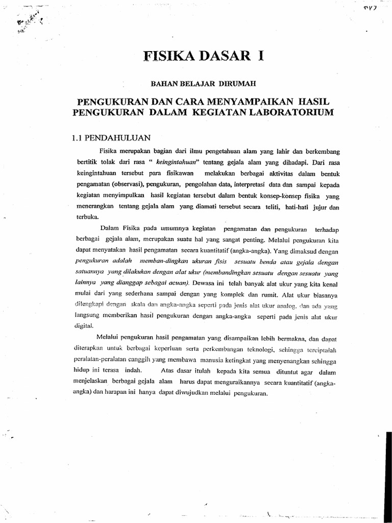 Fisika Dasar 1 | PDF