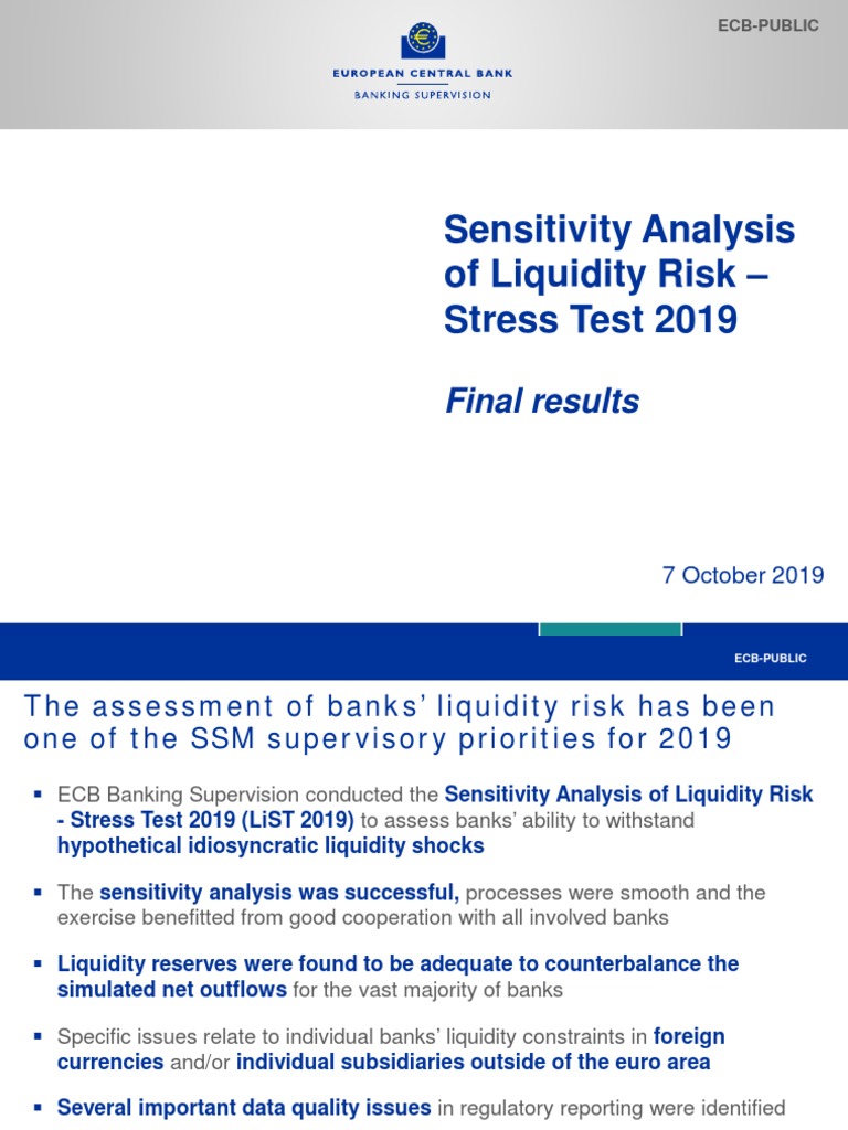 SSM - pr191007 Annex 537c259b6d.en | PDF | Liquidity Risk | Stress Test ...