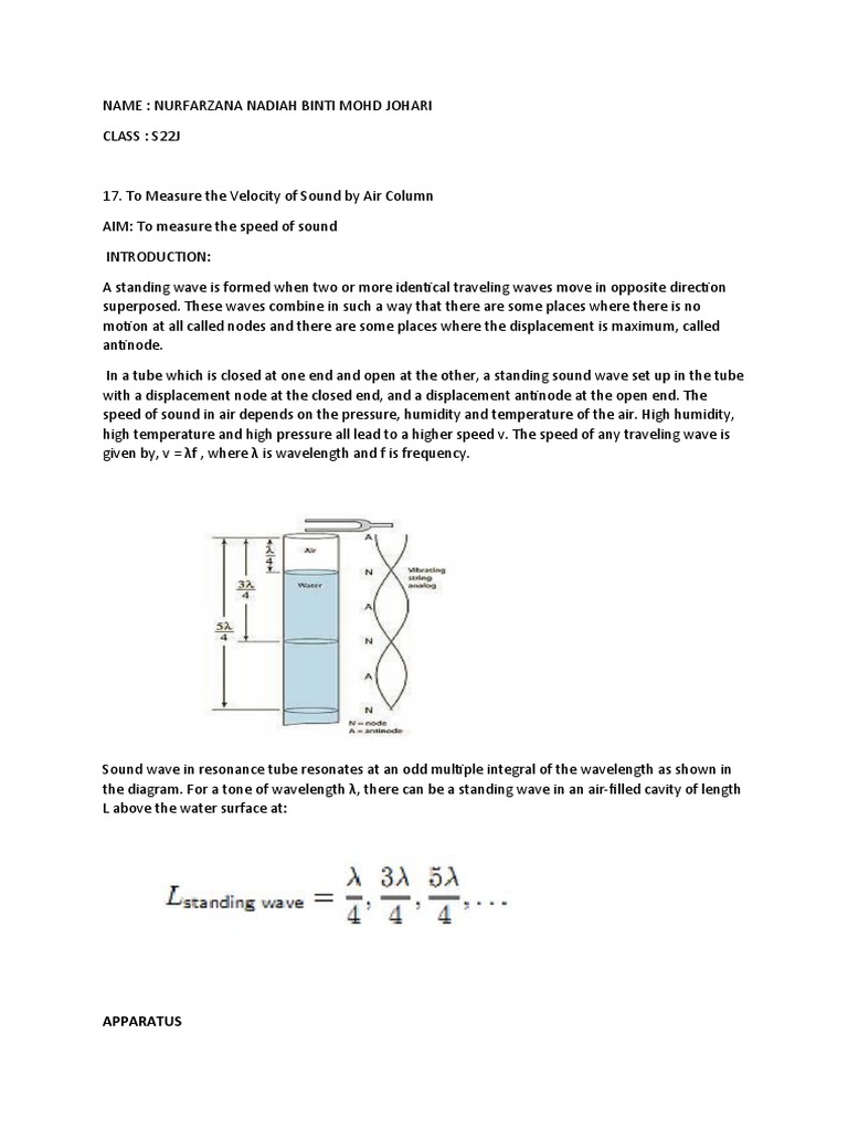 Physics Speed of Sound | PDF