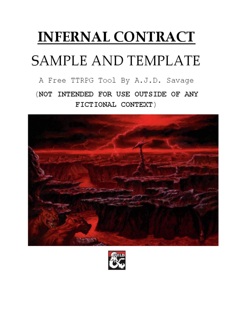TTRPG Infernal Contract Guide | PDF | Arbitration | Class Action