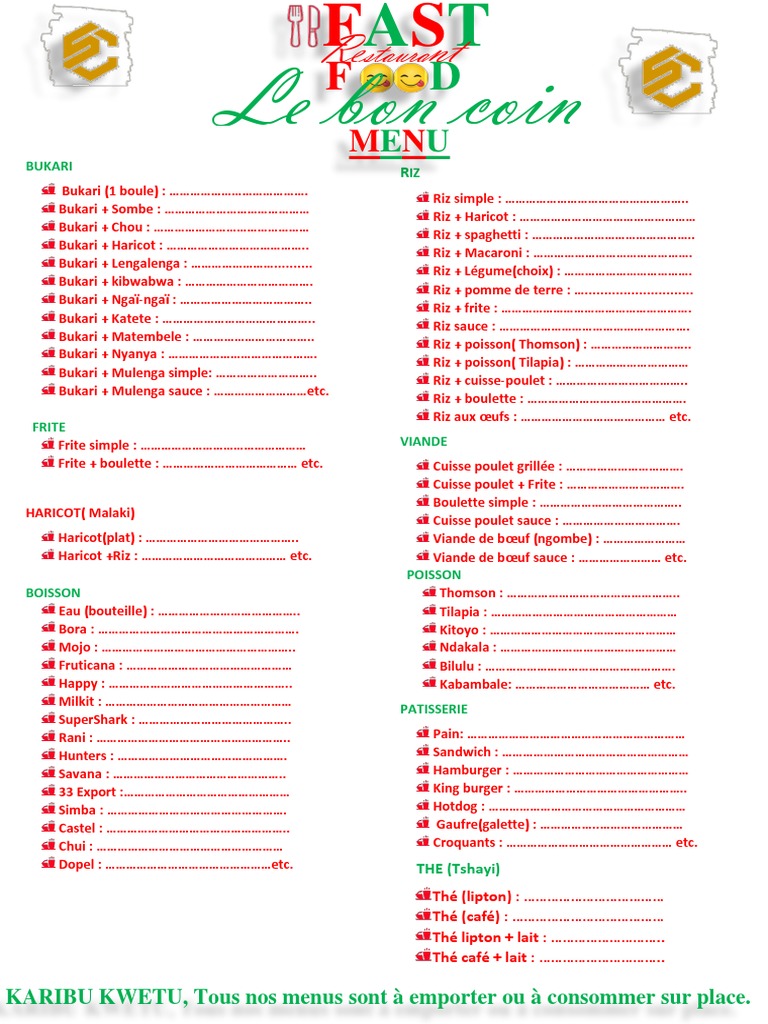 Menu 1 | PDF