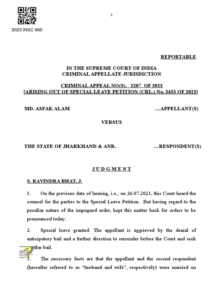 2023 8 61 45584 Judgement 31-Jul-2023 | PDF | Bail | Arrest