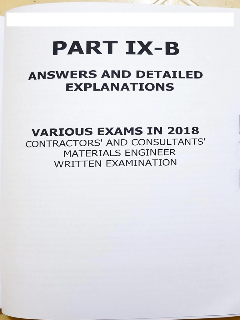 Recent Past Written Exam Questions Explanation | PDF