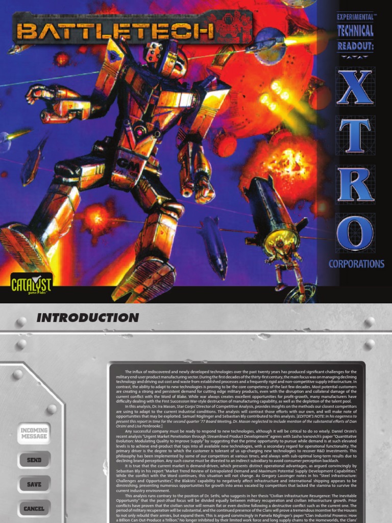 Experimental Technical Readout - Corporations | PDF | Tanks | Battle Tech