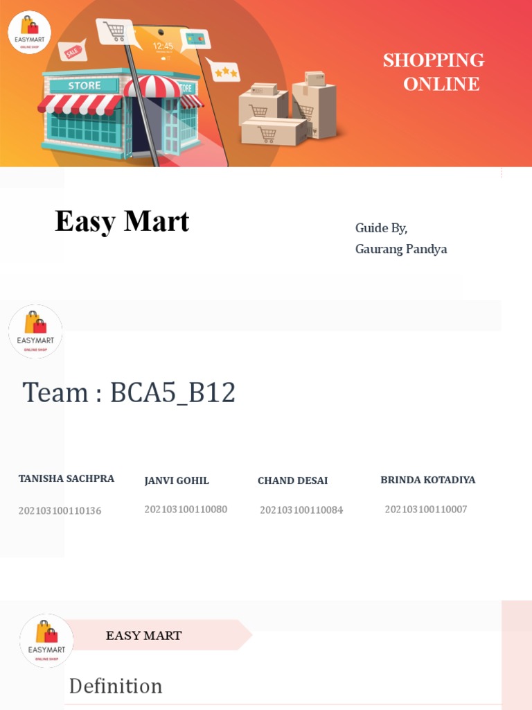 Easy Mart 5th Sem | PDF | Use Case | Login