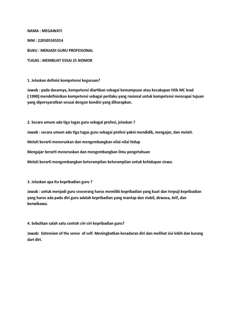 Tgs MenjadiGuruProfesional | PDF