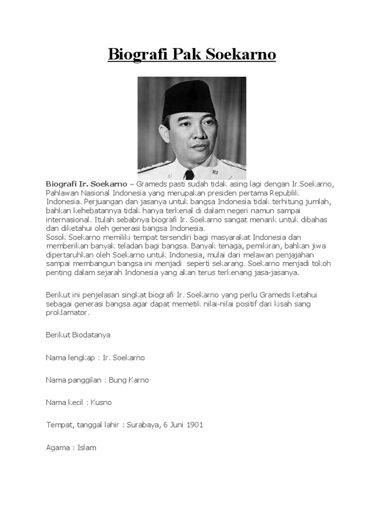 Biografi Pak Soekarno | PDF