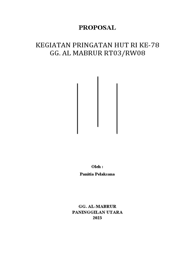 Proposal 17 Agustus 2023 | PDF | Griya & Taman