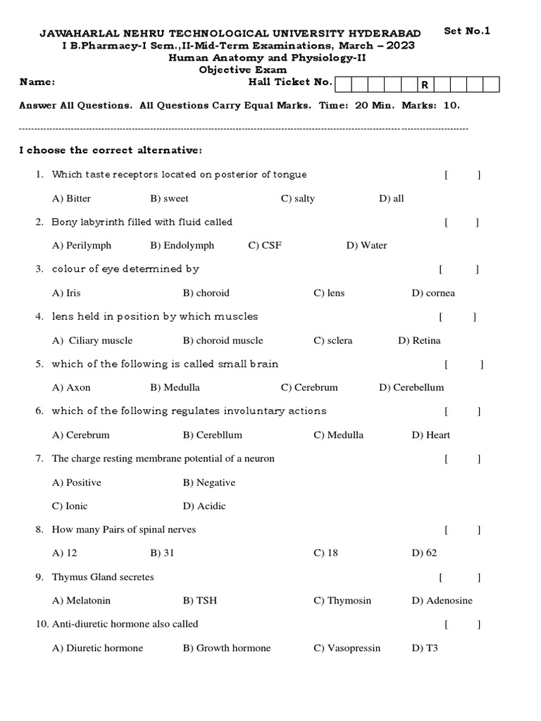 HAP 1 Objective | PDF