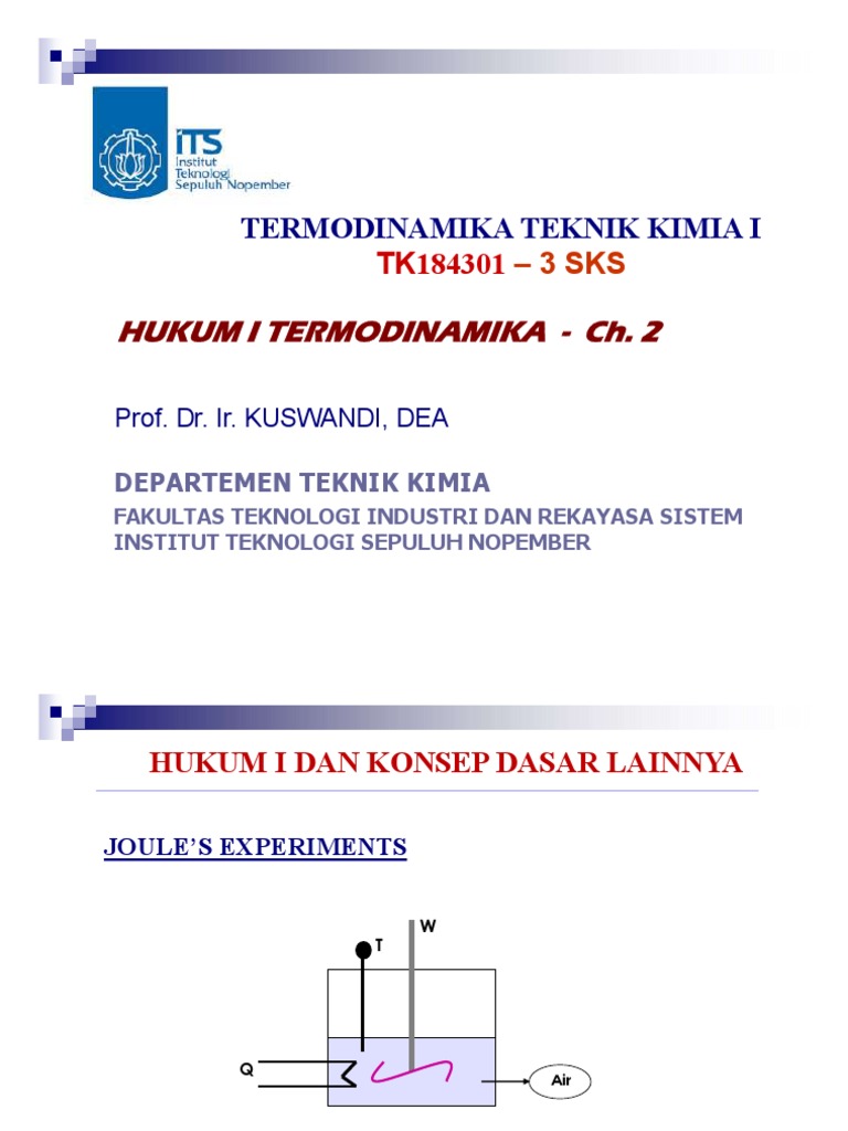 CH 2 - Hukum I Termodinamika | PDF
