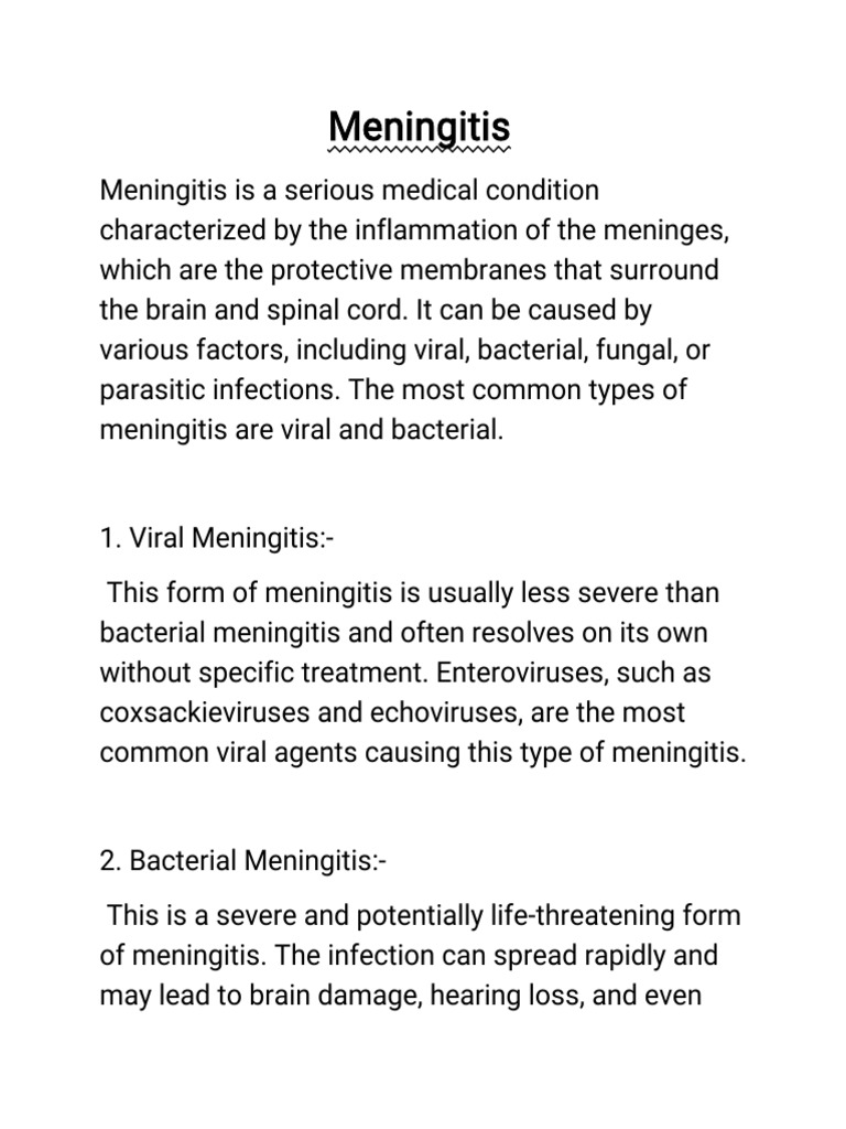 Meningitis | PDF | Meningitis | Epidemiology
