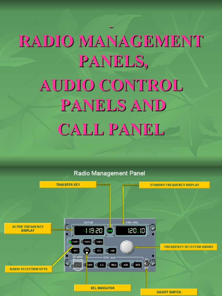 A320 Radio Management Panel Overview | PDF | Radio | Very High Frequency