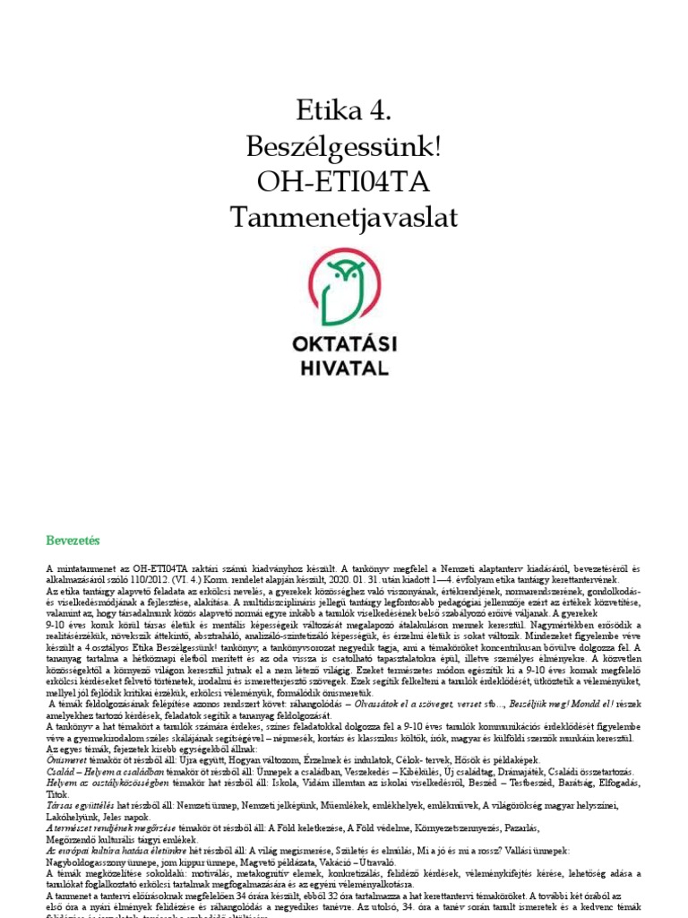 OH-ETI04TA Tanmenet Etika 4 H | PDF
