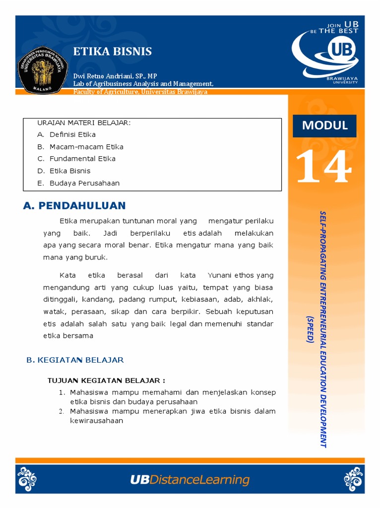 KWU - 14 - Etika Bisnis | PDF