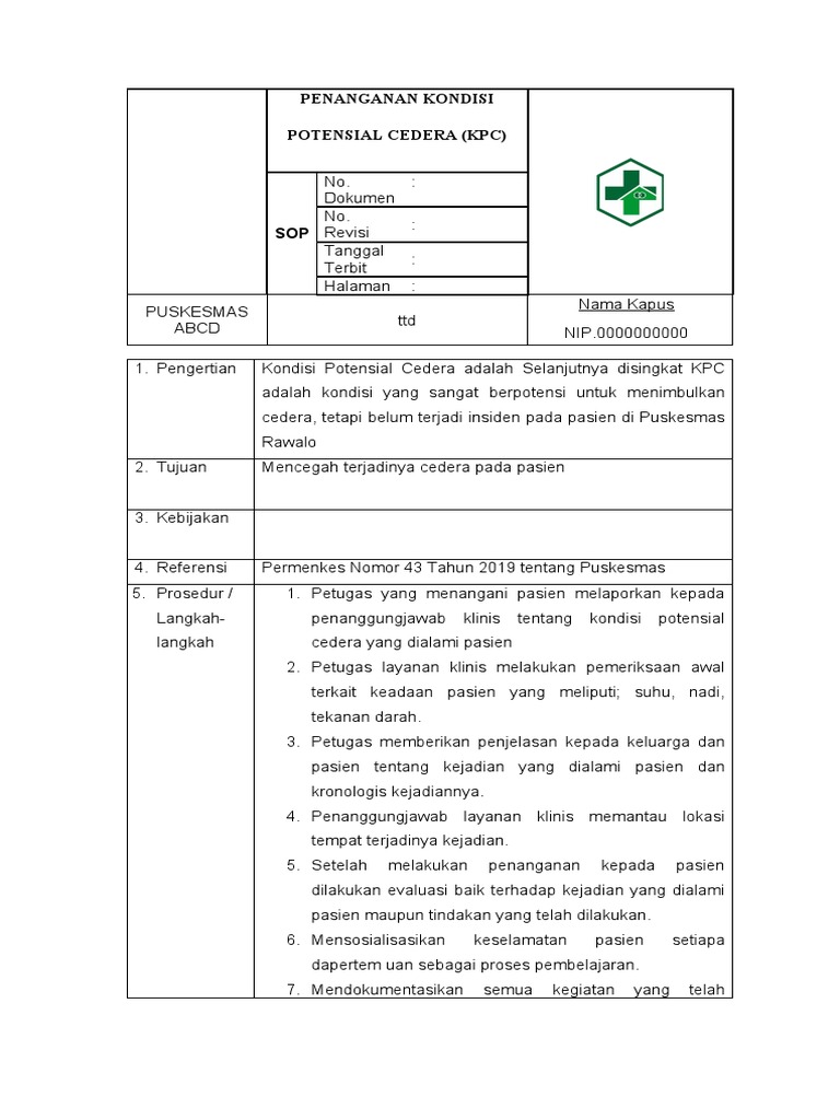 Sop KPC D | PDF