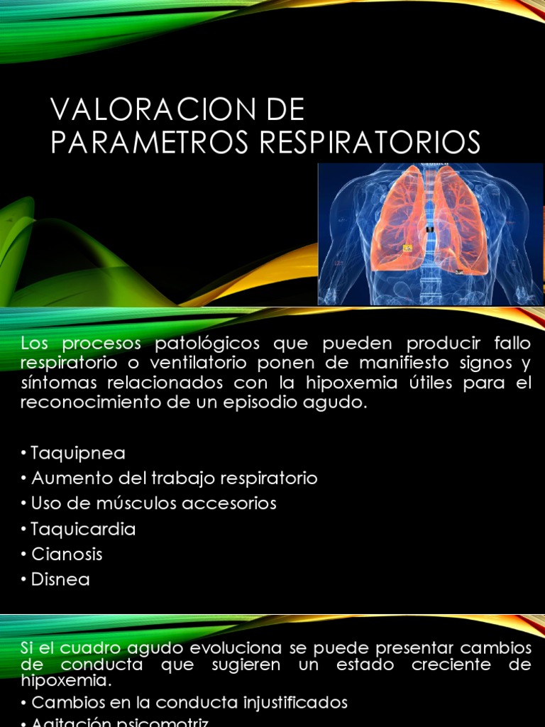 Valoracion de Parametros Respiratorios | PDF | Sistema respiratorio ...