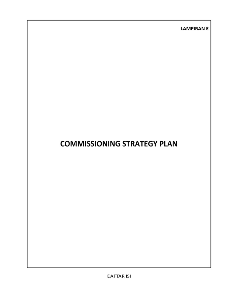 (Supplementary - E) Commissioning Plan | PDF