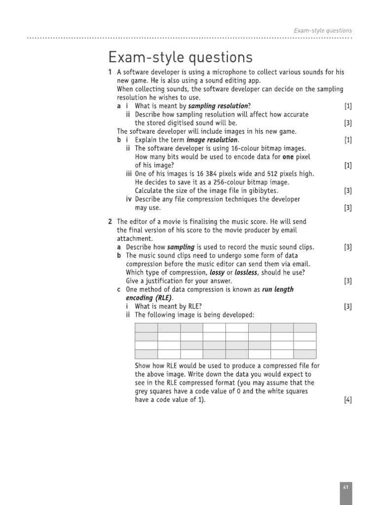 Chapter 1 Exam Style Questions | PDF Chapter 1 Exam Style Questions | PDF