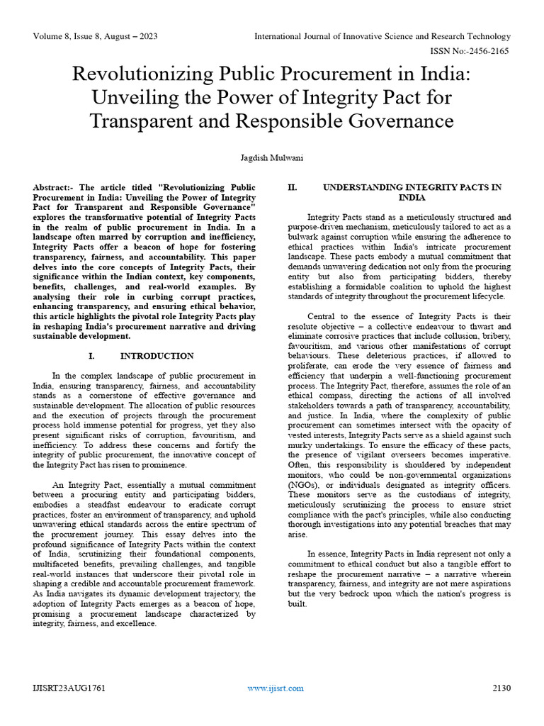 Revolutionizing Public Procurement in India: Unveiling The Power of ...