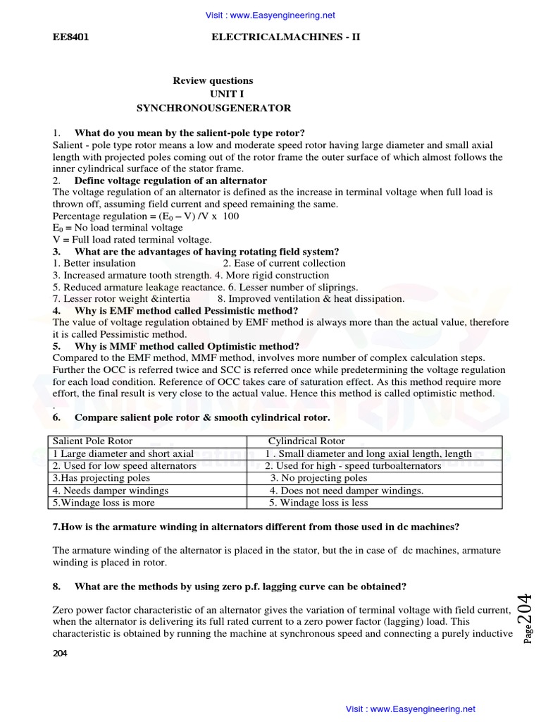 EE8401 2M QB EM-II - by EasyEngineering - Net 2 | PDF | Applied And Interdisciplinary Physics ...