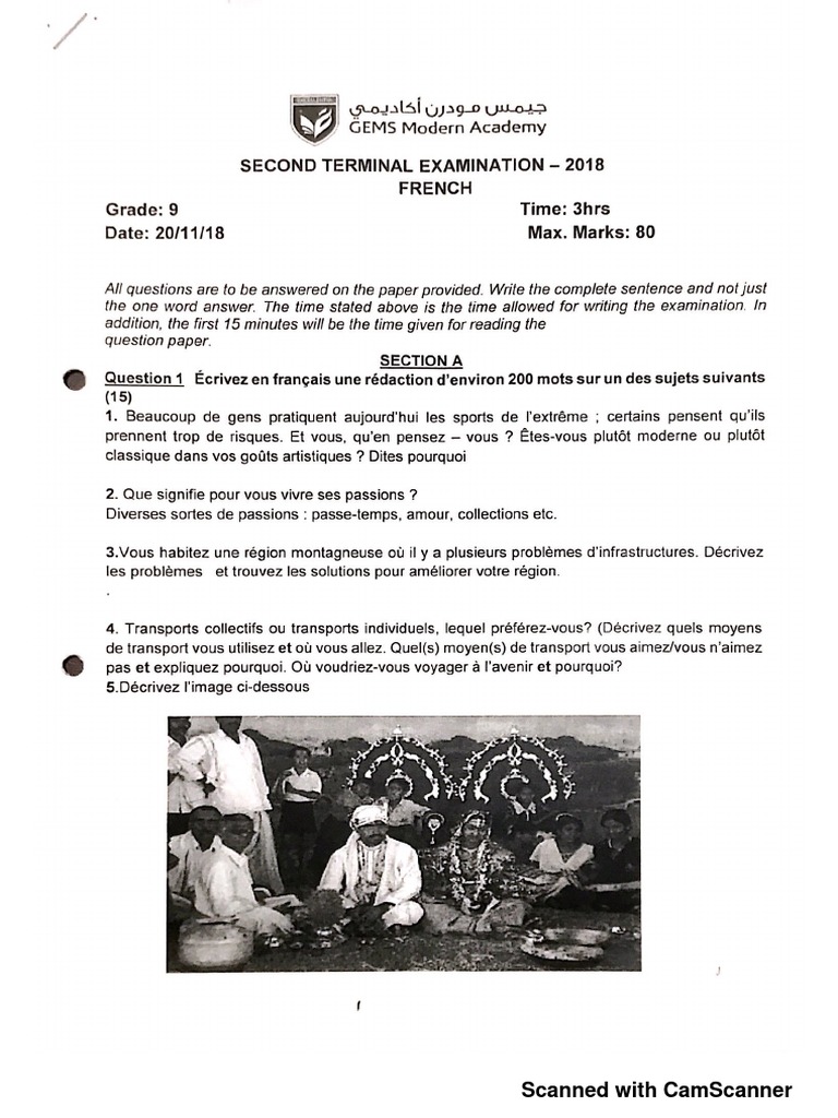 French Icse Sample Paper | PDF