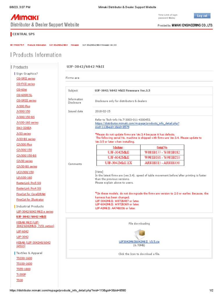 UJF-30426042 MkII FW | PDF