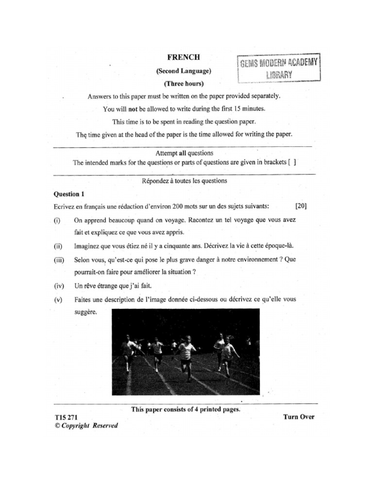 Sample Paper Grade 10 1 | PDF