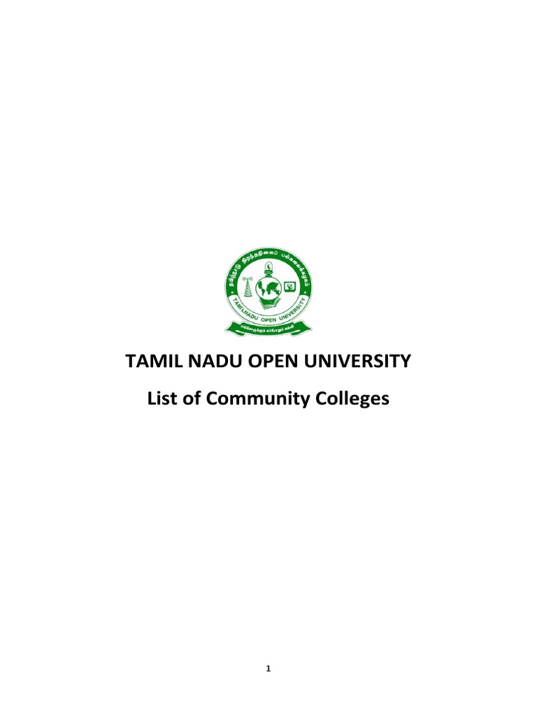 Renewed Community College List | PDF