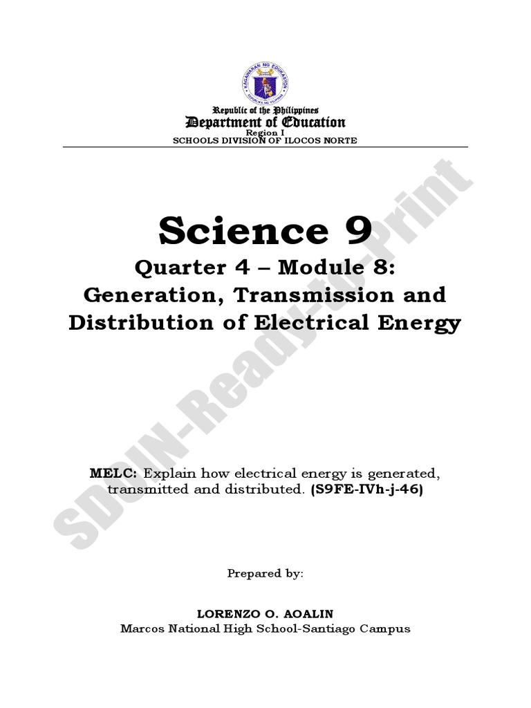 Science-9-Q4-Week8-MELC08-Module8-Aoalin-Lorenzo Readytoprint | PDF | Electric Power ...