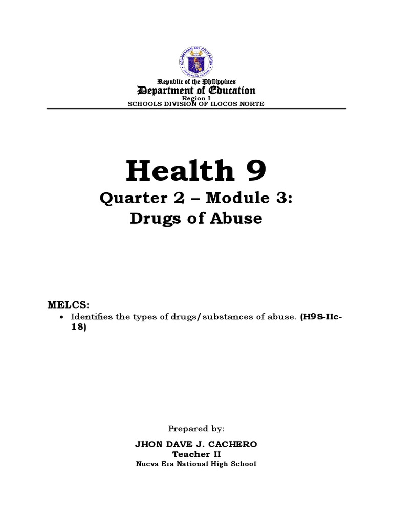 Health 9 Q2 Mod3 Wk3 Jhon Dave Cachero 1 | PDF | Psychoactive Drugs | Stimulant