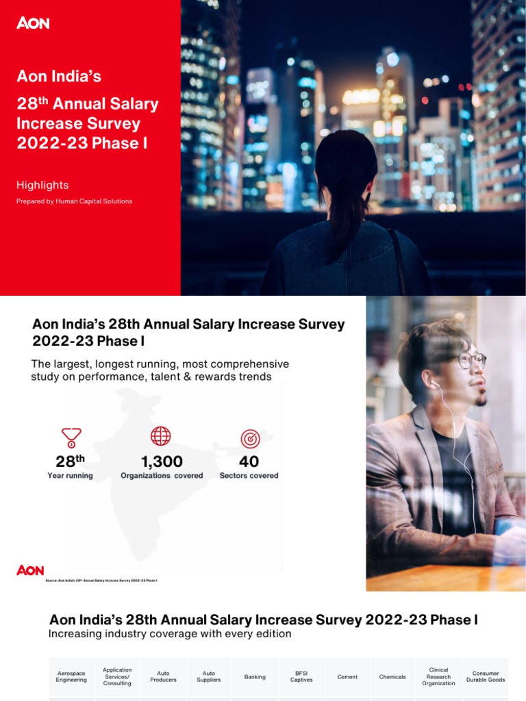 Aon India S 28th Annual Salary Increase Survey 2022 23 Phase I Insights | PDF