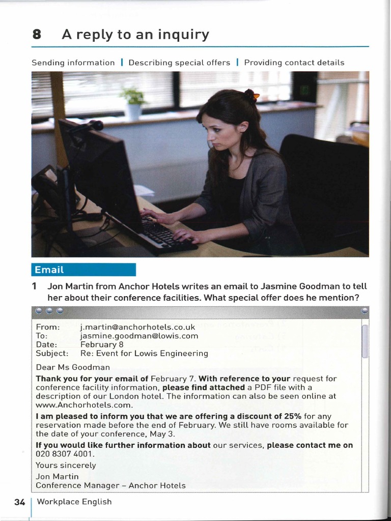 A Reply To An Inquiry | PDF | Communication | Human Communication