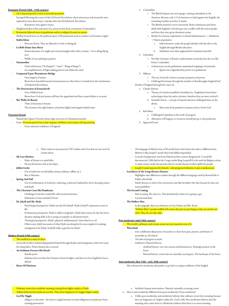 Eng 22 EXAM NOTES | PDF