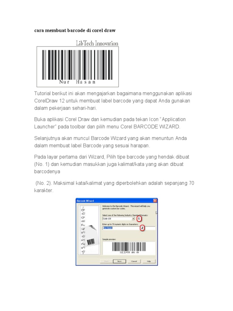 Cara Membuat Barcode Di Corel Draw | PDF