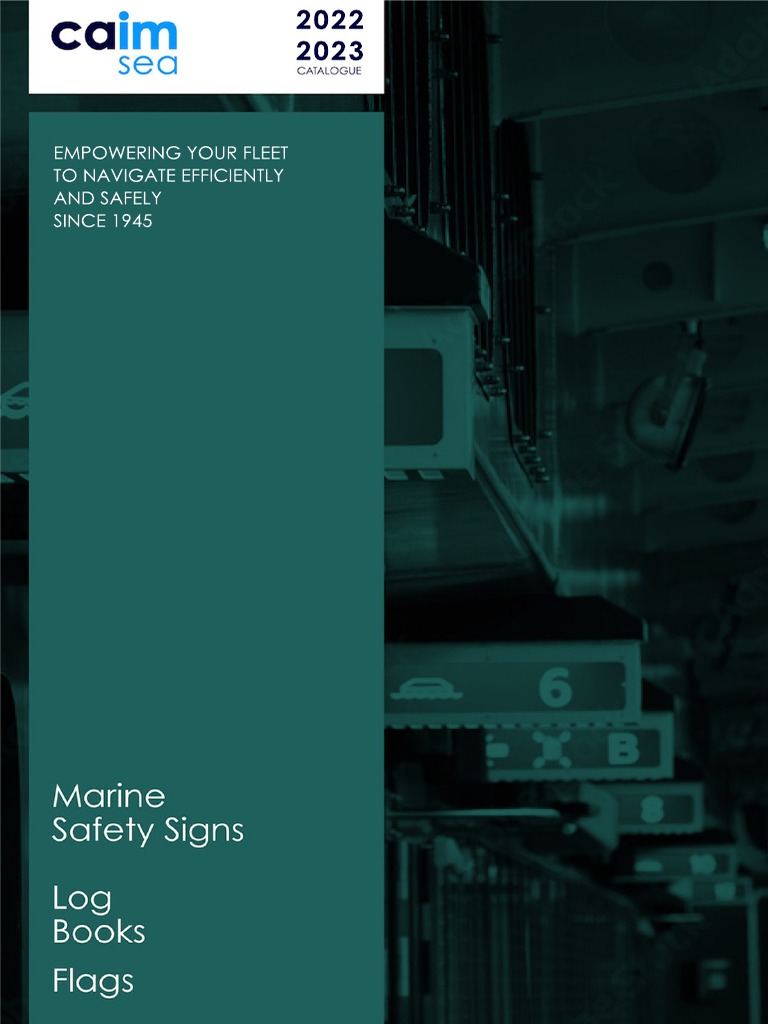 Marine Safety Signs Log Books Flags 22 23 | PDF